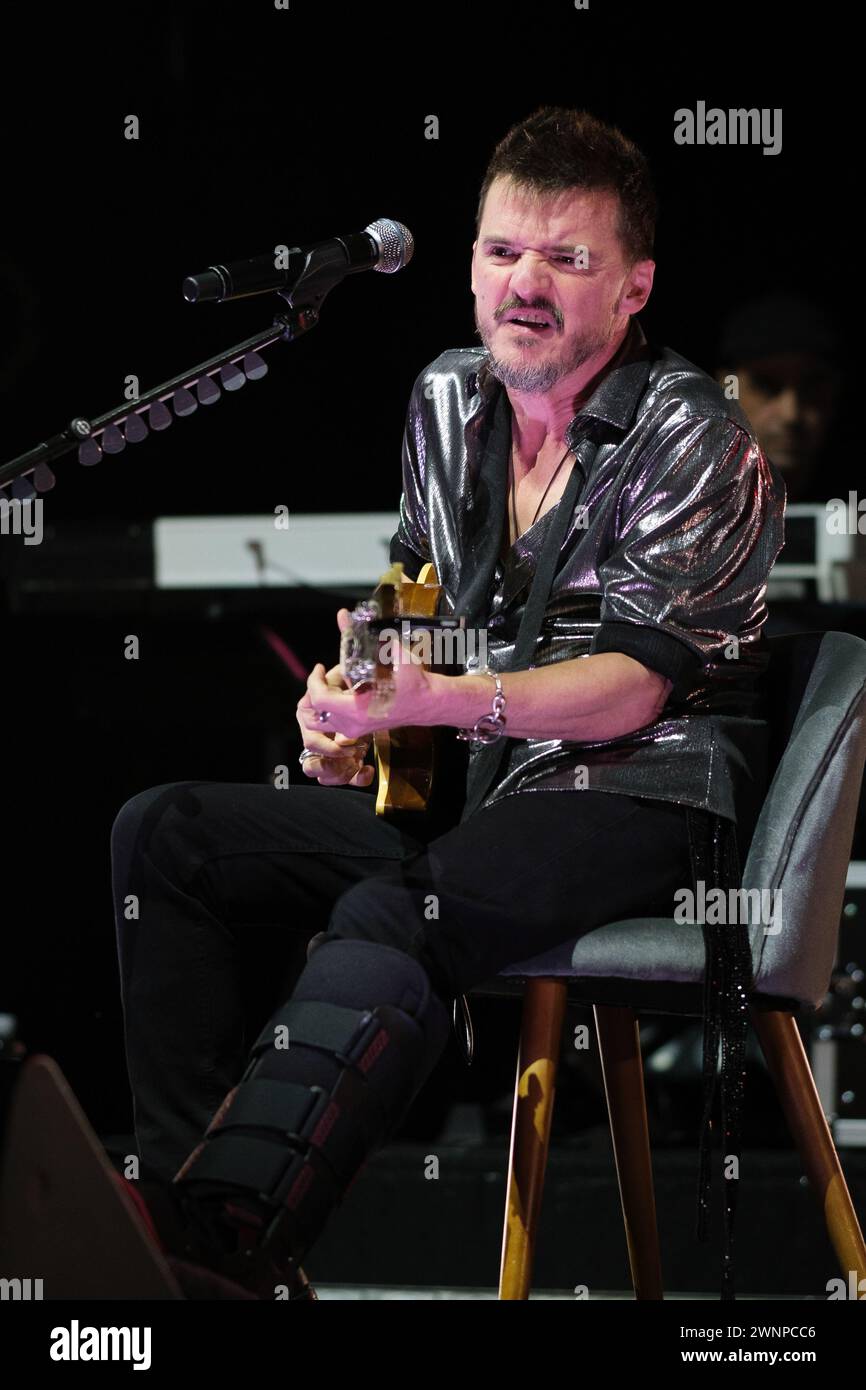 the singer Coque Malla performs during the concert at the INVERFEST ...