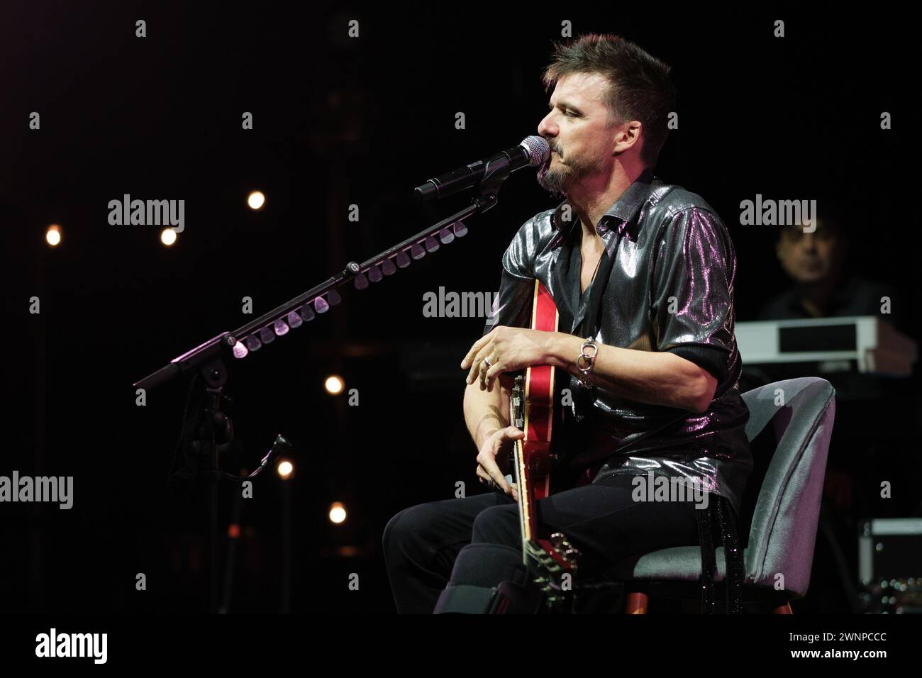 the singer Coque Malla performs during the concert at the INVERFEST ...