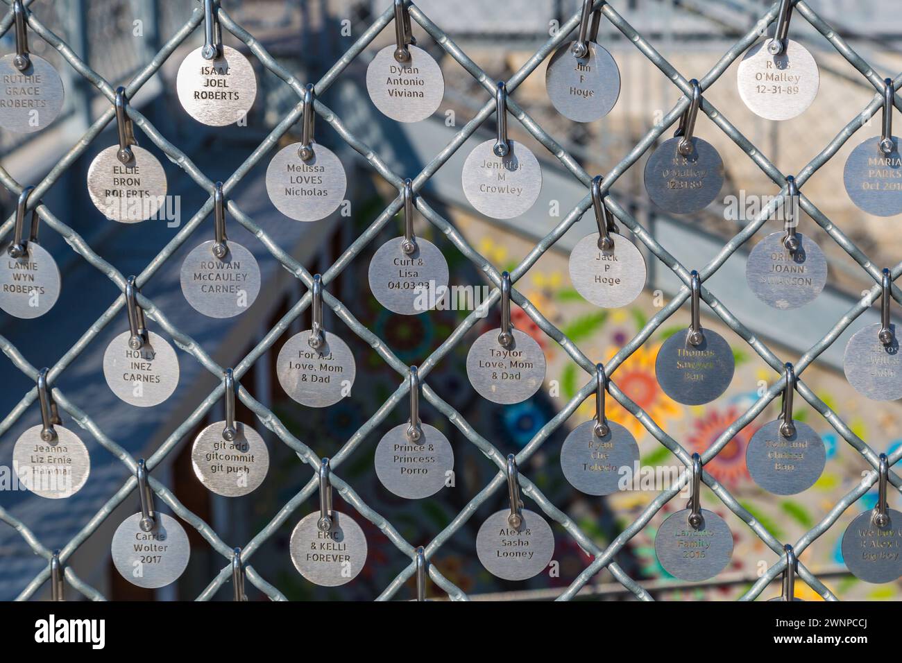 Market Charm Fence at Pike Place MarketFront in downtown Seattle ...