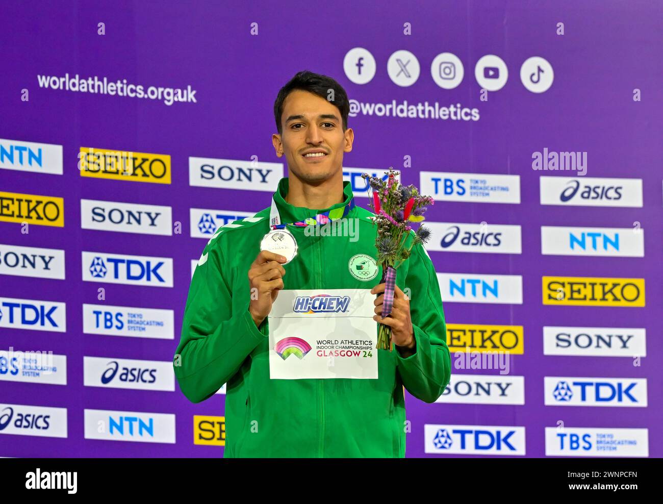 Glasgow, Scotland, UK. 03rd Mar, 2024. Medel Ceremony - Mens Triple Jump - (PIC - Yasser ...
