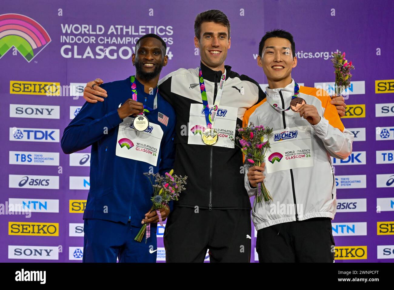 Glasgow, Scotland, UK. 03rd Mar, 2024. Medel Ceremony - Mens High Jump ...