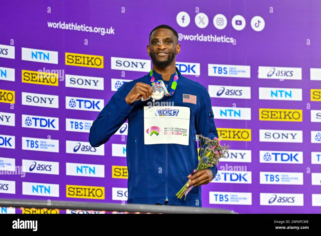 Glasgow, Scotland, UK. 03rd Mar, 2024. Medel Ceremony - Mens High Jump ...