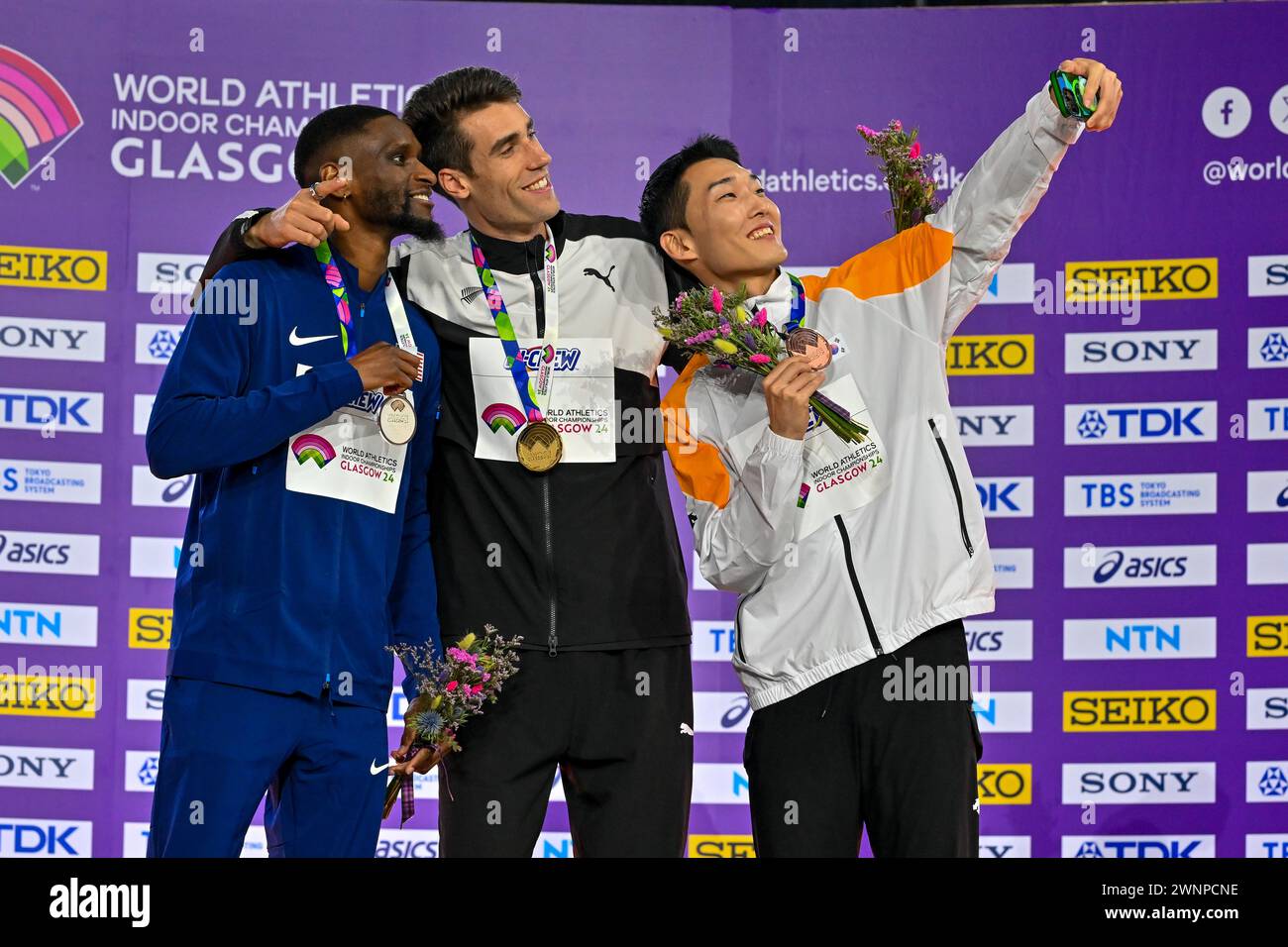 Glasgow, Scotland, UK. 03rd Mar, 2024. Medel Ceremony - Mens High Jump ...