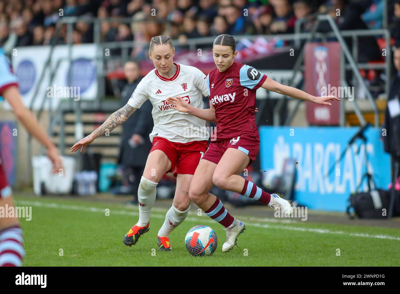 London, England. 3 March, 2024. Leah Galton of Manchester United and ...