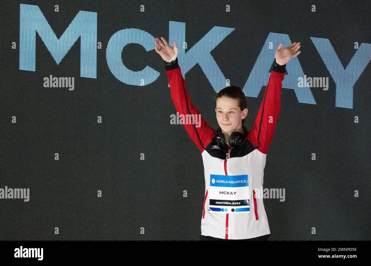 Montreal, Canada. 03rd Mar, 2024. Caeli McKay of Canada is introduced ...