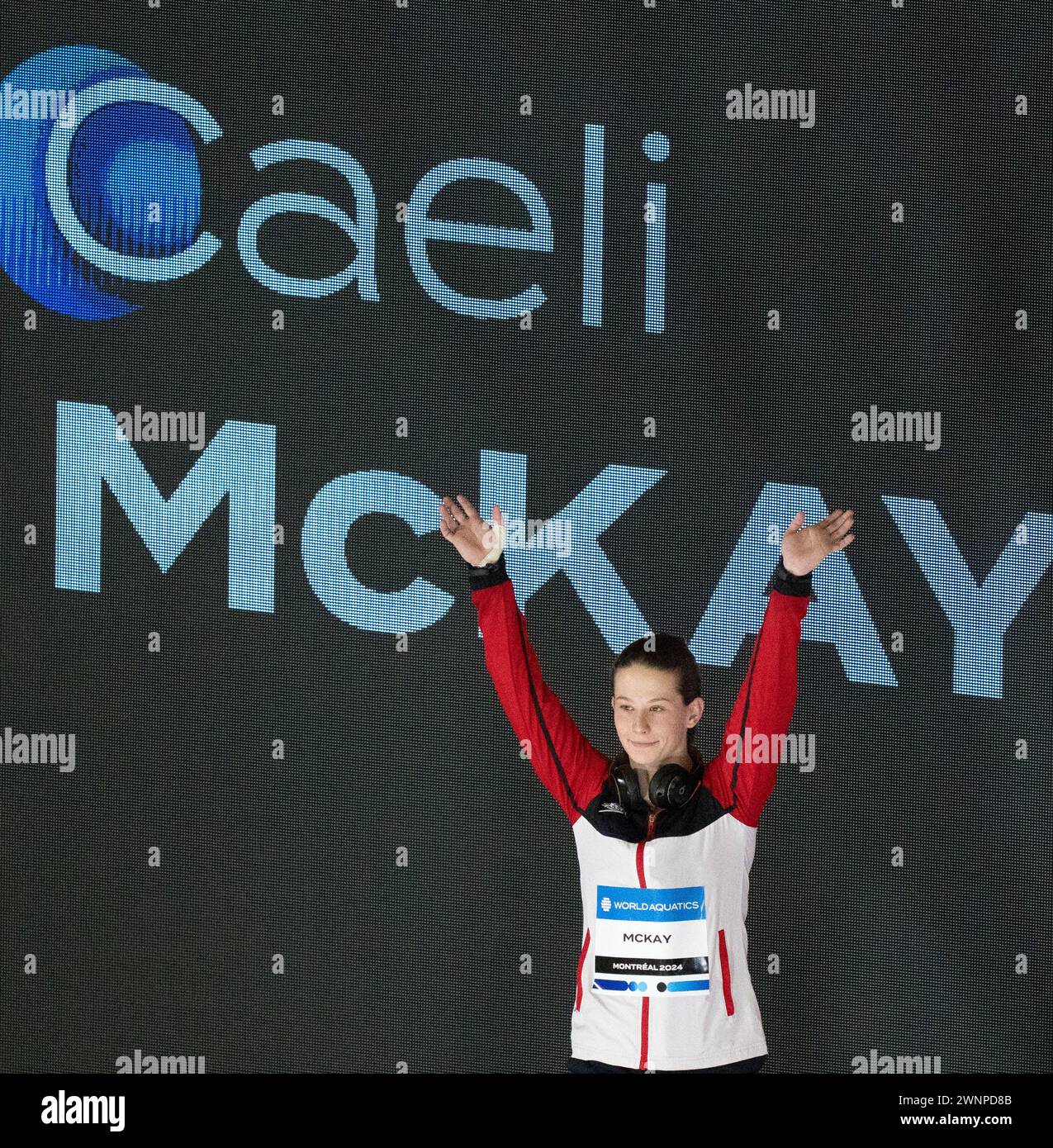 Montreal, Canada. 03rd Mar, 2024. Caeli McKay of Canada is introduced ...