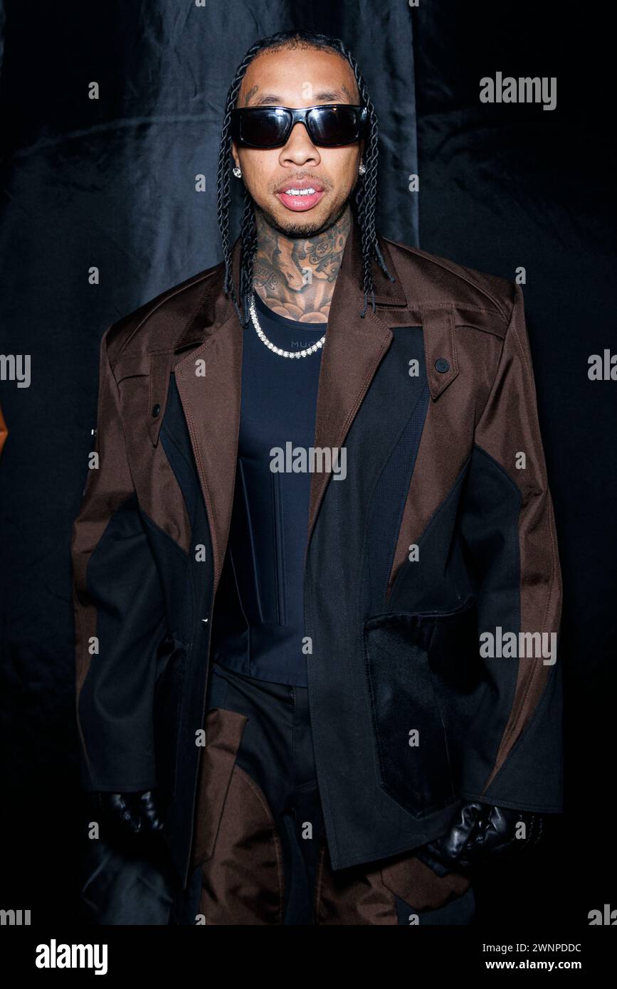 Paris, Frankreich. 03rd Mar, 2024. Tyga attends MUGLER Fall/Winter 2024 ...
