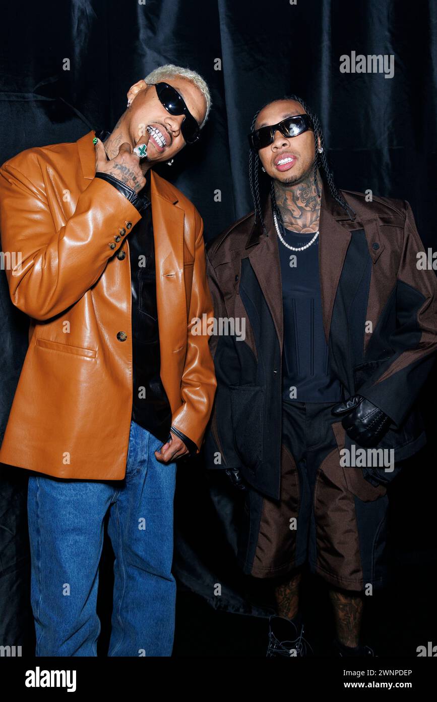 Paris, Frankreich. 03rd Mar, 2024. Tyga and Alexander 'AE' Edwards ...