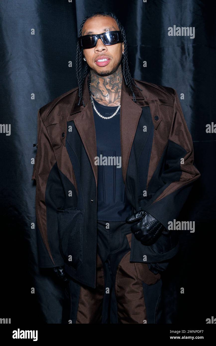 Paris, Frankreich. 03rd Mar, 2024. Tyga attends MUGLER Fall/Winter 2024 ...