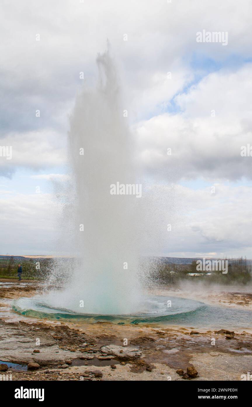 Geysir geothermal area - Haukadalur valley Stock Photo - Alamy