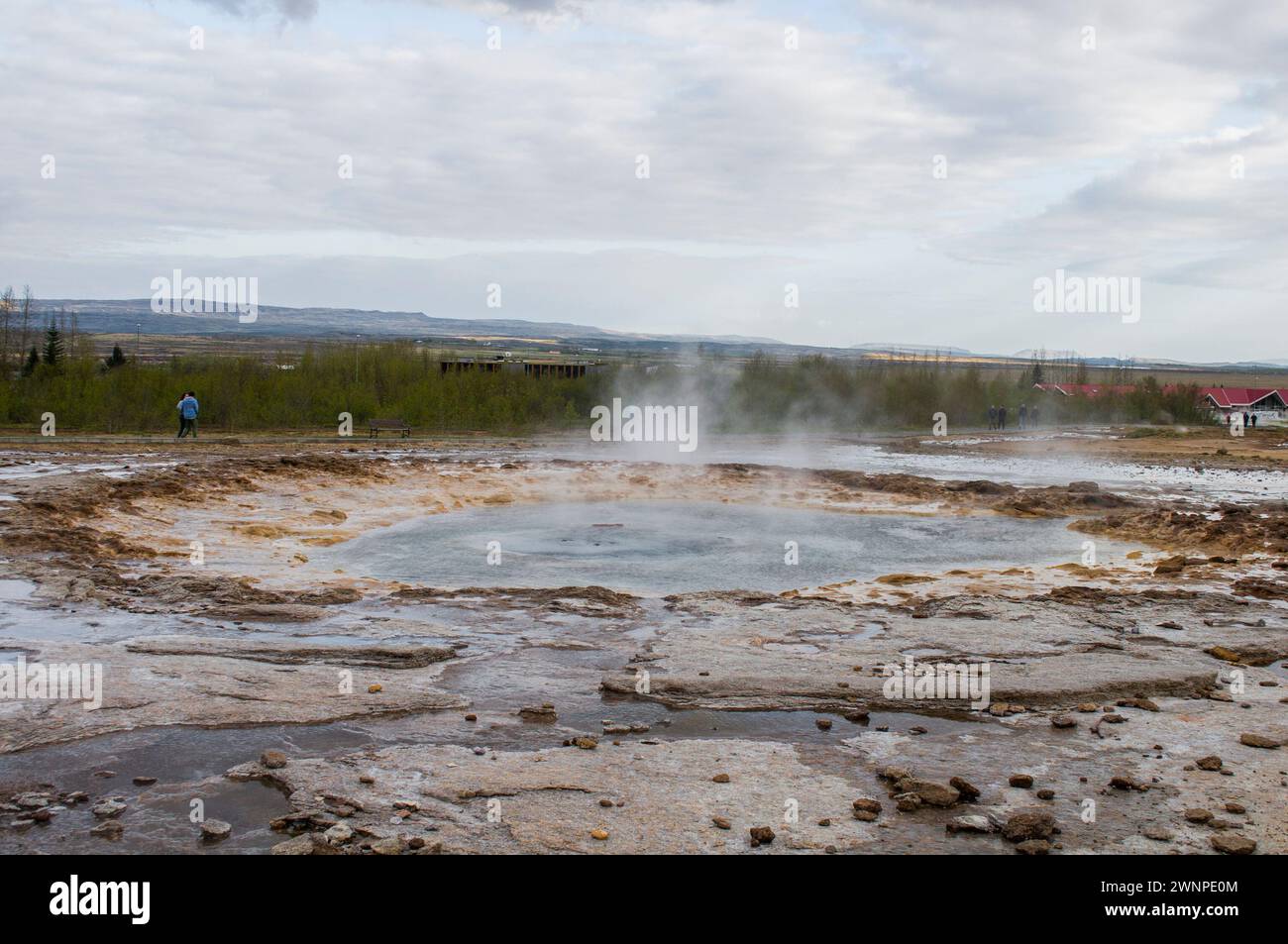 Geysir geothermal area - Haukadalur valley Stock Photo - Alamy