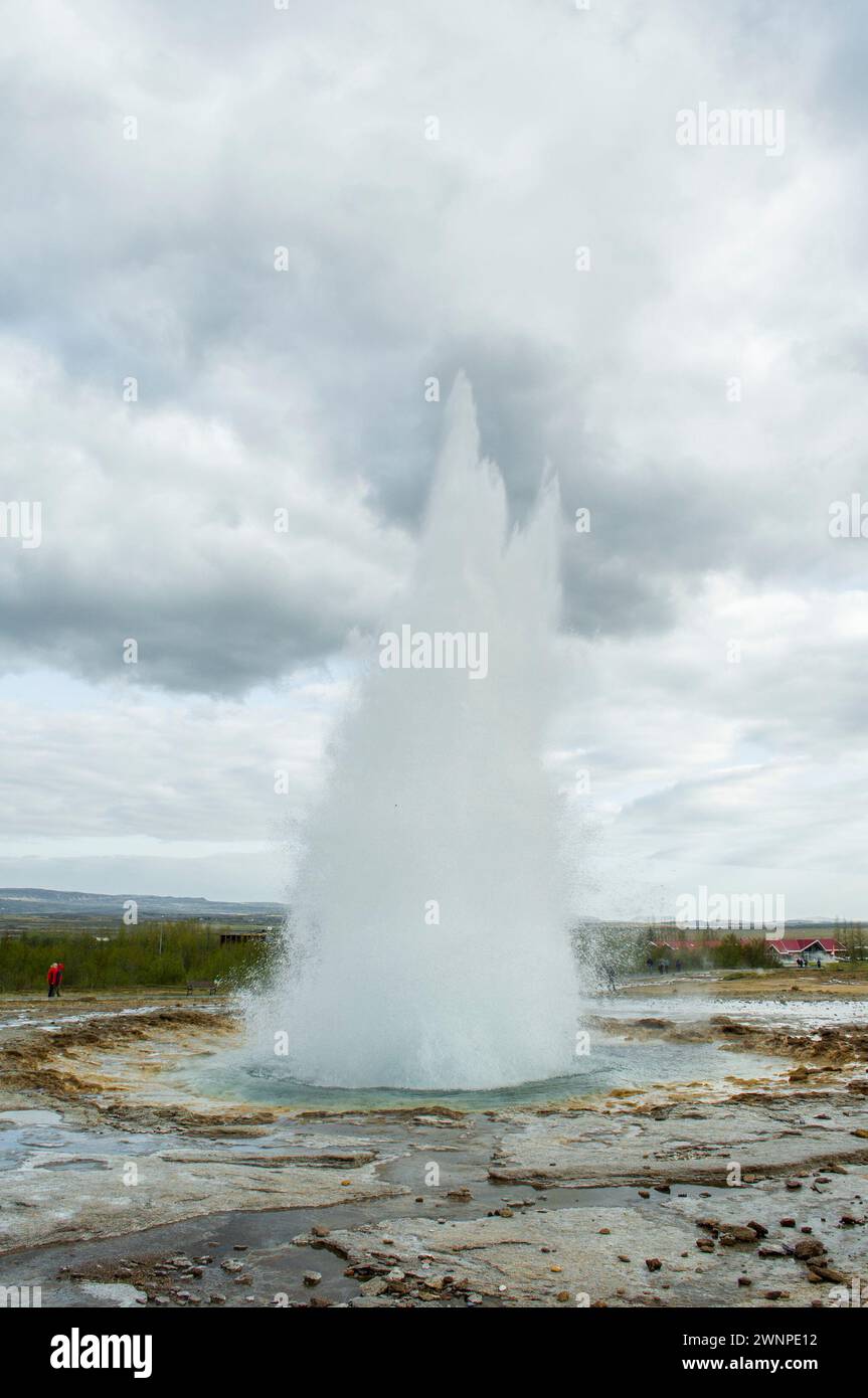 Geysir geothermal area - Haukadalur valley Stock Photo - Alamy