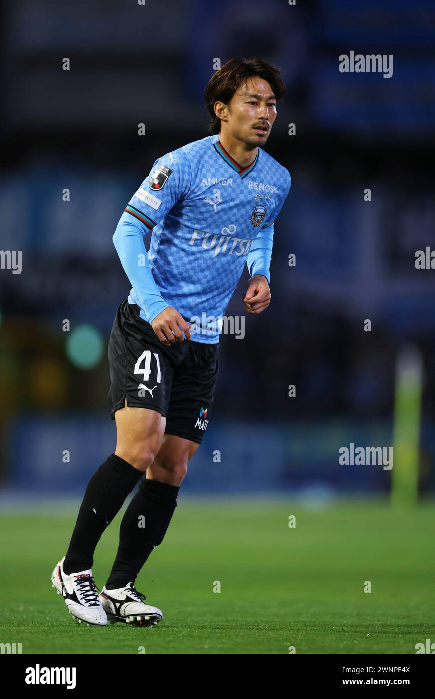 Uvance Kawasaki Todoroki Stadium by Fujitsu, Kanagawa, Japan. 1st Mar, 2024. Akihiro Ienaga ...