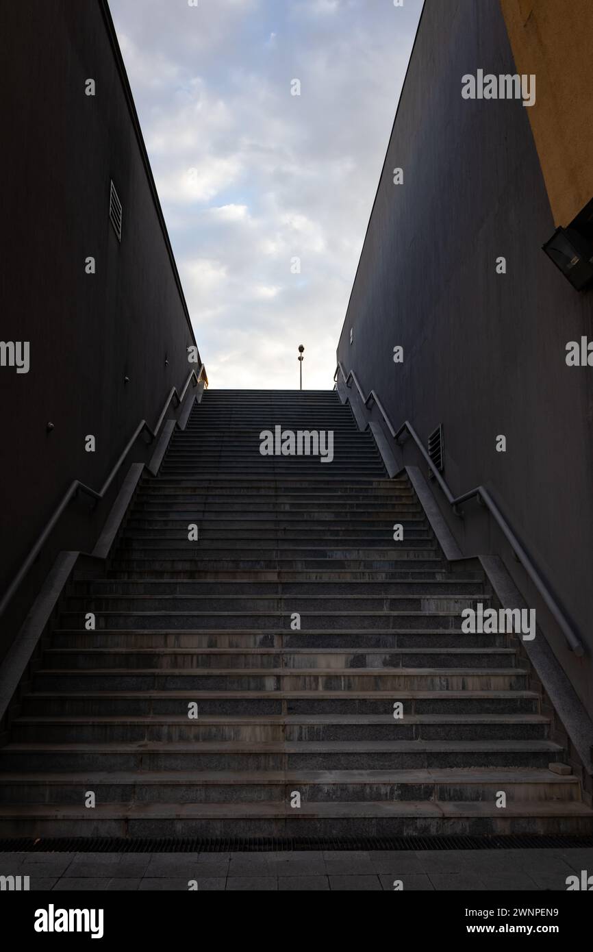 Modern steps toward blue sky Stock Photo - Alamy