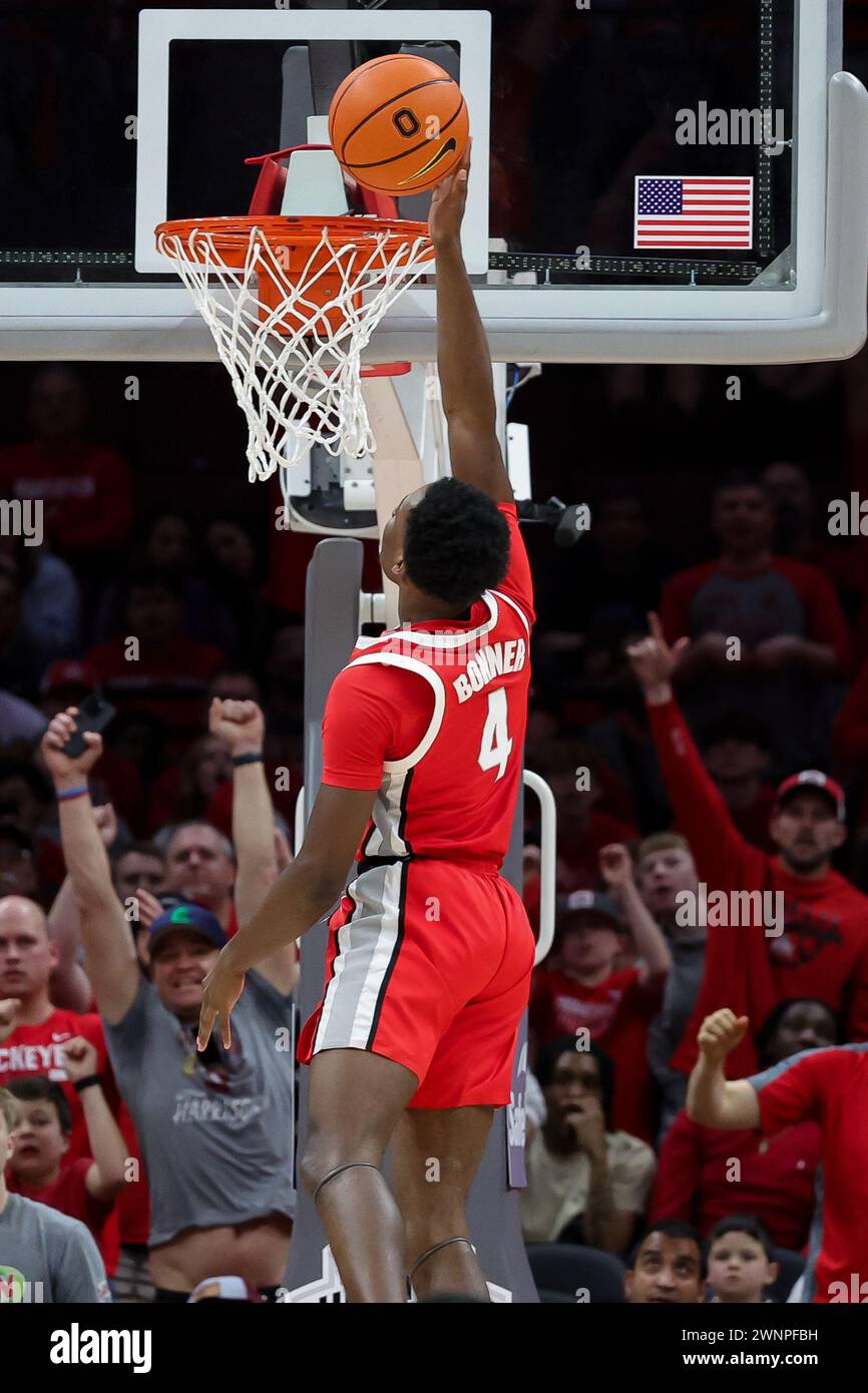 Columbus, Ohio, USA. 3rd Mar, 2024. Ohio State Buckeyes guard Dale ...