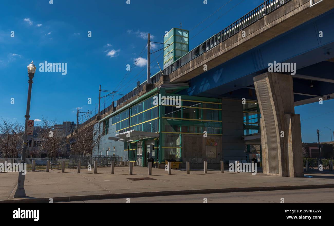 The light rail transit Allegheny Station of the Pittsburgh Regional ...