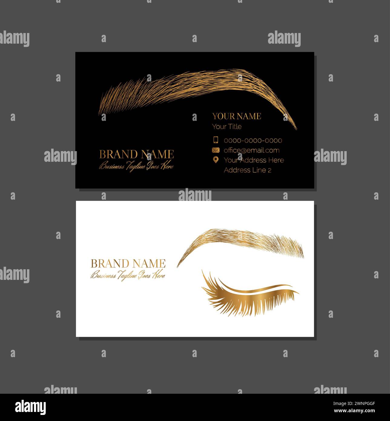 Gold eyebrows Stock Vector Images - Alamy