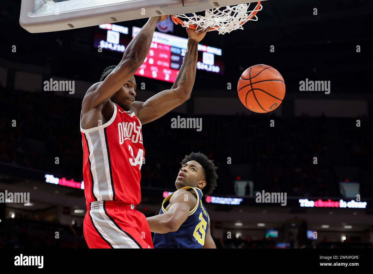 Columbus, Ohio, USA. 3rd Mar, 2024. Ohio State Buckeyes center Felix ...