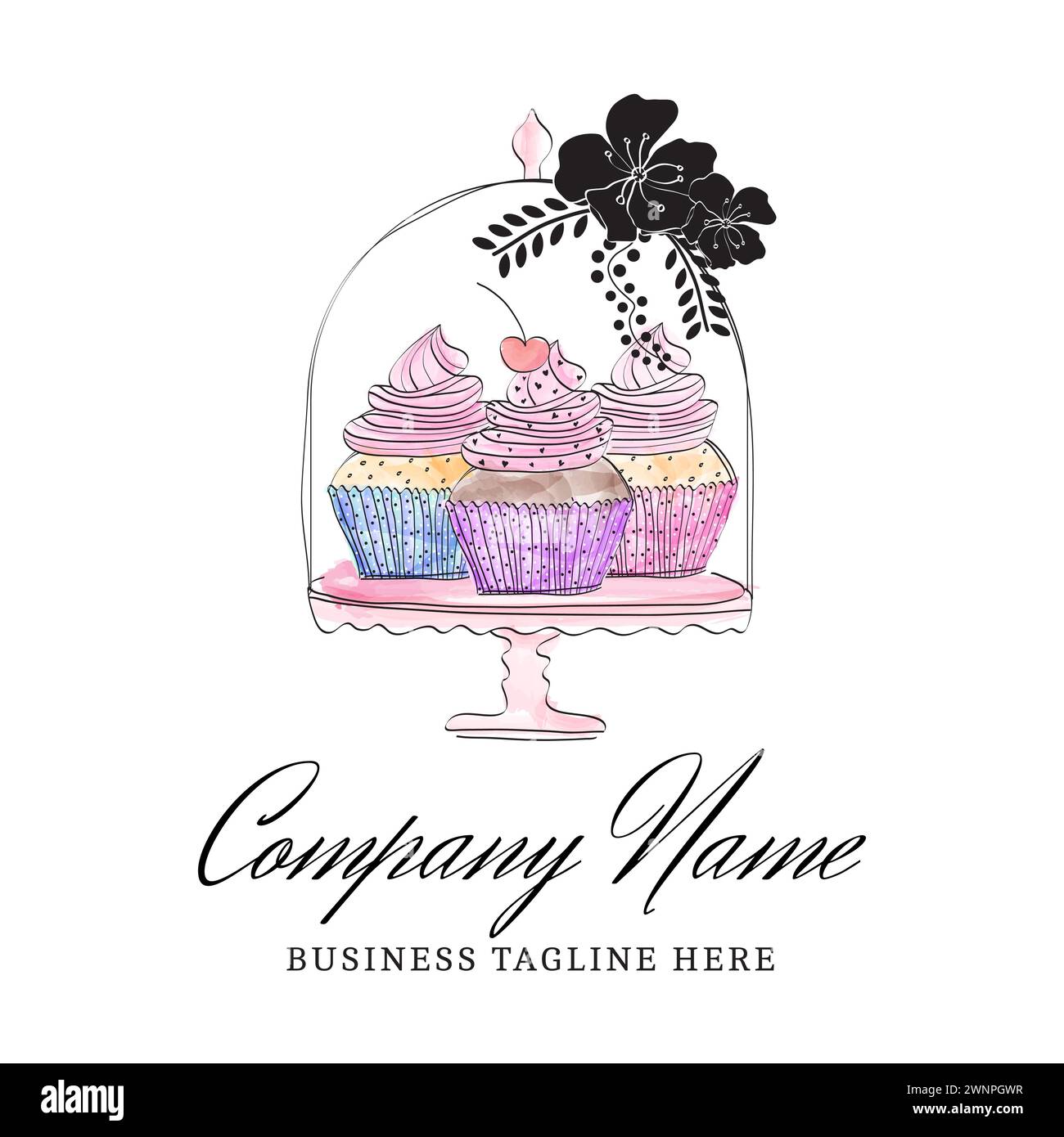 Muffins packaging Stock Vector Images - Alamy