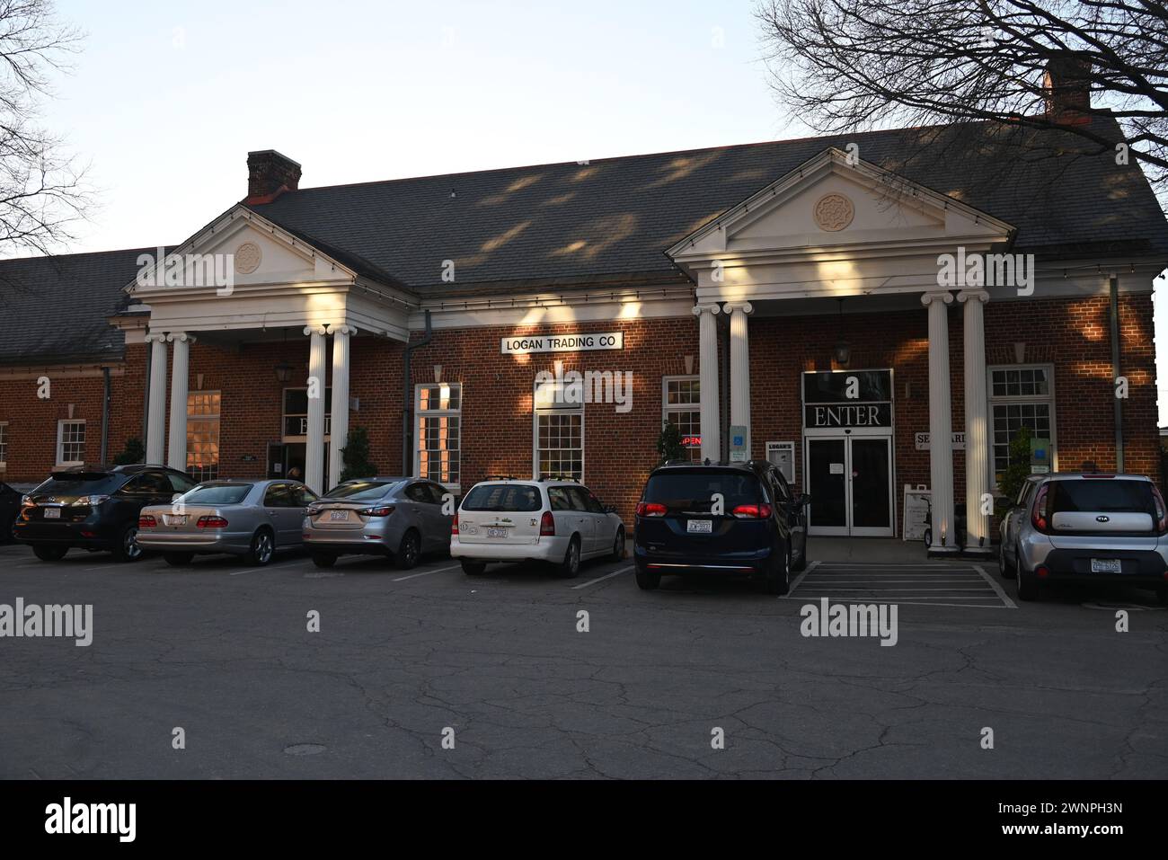 The former Amtrack Seaboard Train Station and track platforms in ...