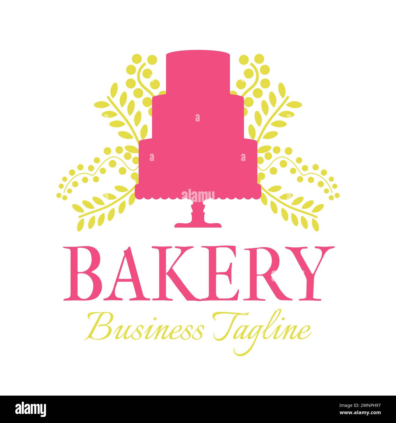 Fuchsia Pink Bakery and Cake Logo Design Stock Vector Image & Art - Alamy
