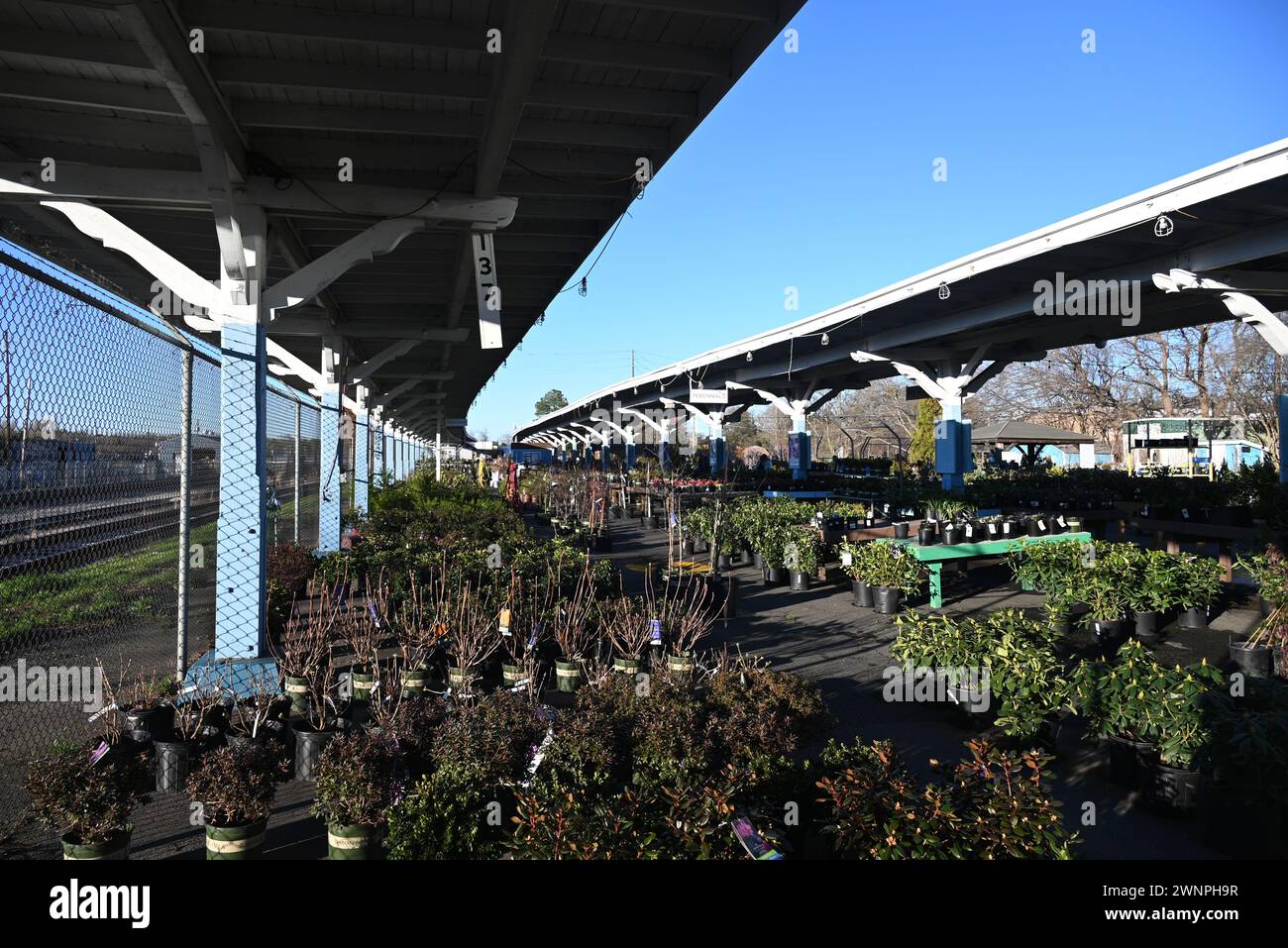 The former Amtrack Seaboard Train Station and track platforms in ...