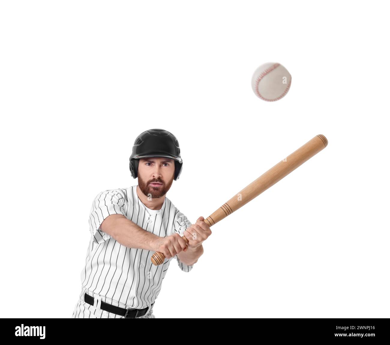 Baseball player hitting ball hi-res stock photography and images - Alamy