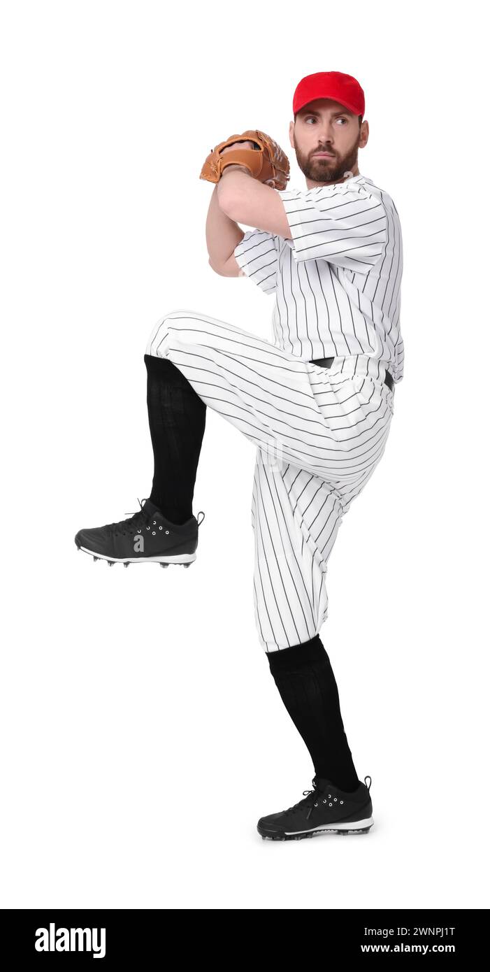 Action full length pitcher professional baseball player hi-res stock ...