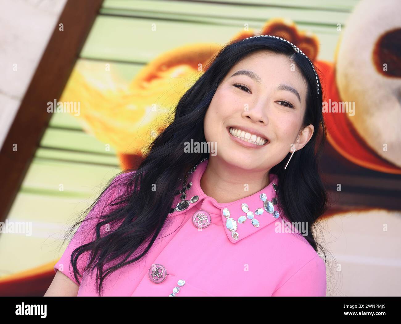 Awkwafina arrives at The Kung Fu Panda 4 Premiere held at The AMC Grove ...