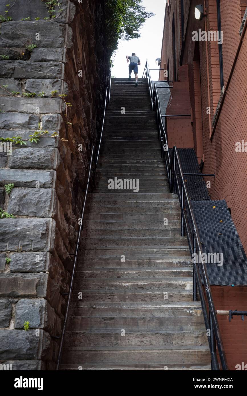 Known as the Exorcist Stairs, the set of around 94 stairs in Georgetown ...