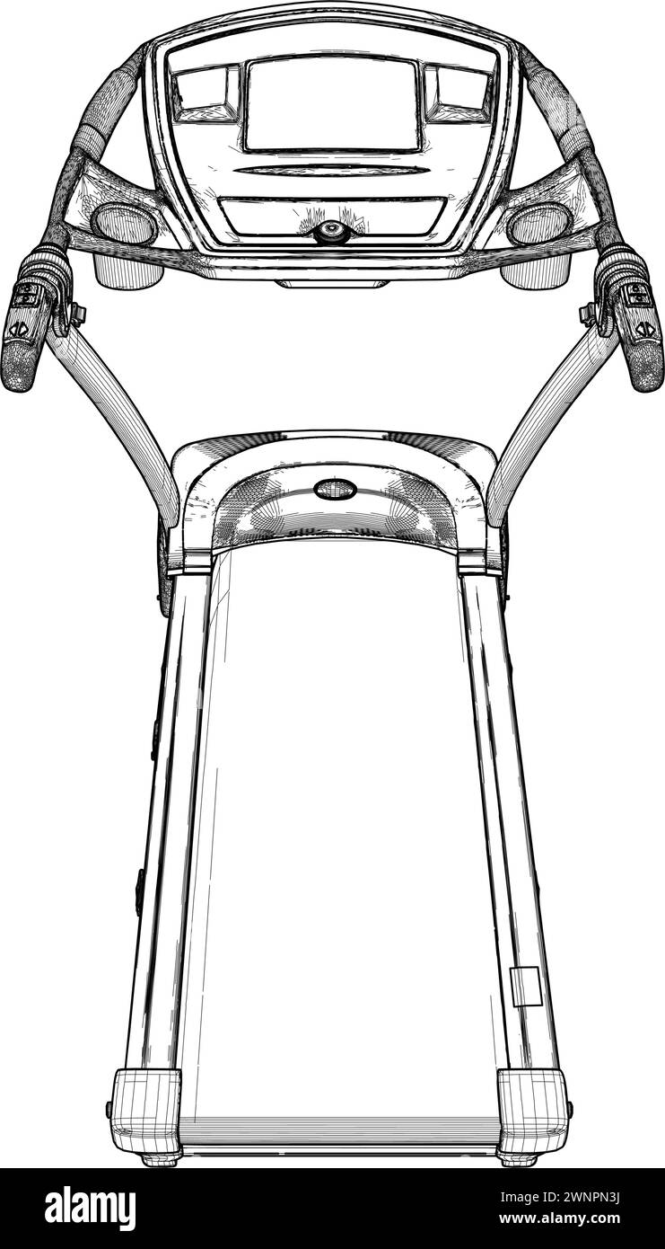 Gym Running Track Machine Vector. A Vector Illustration Isolated On ...