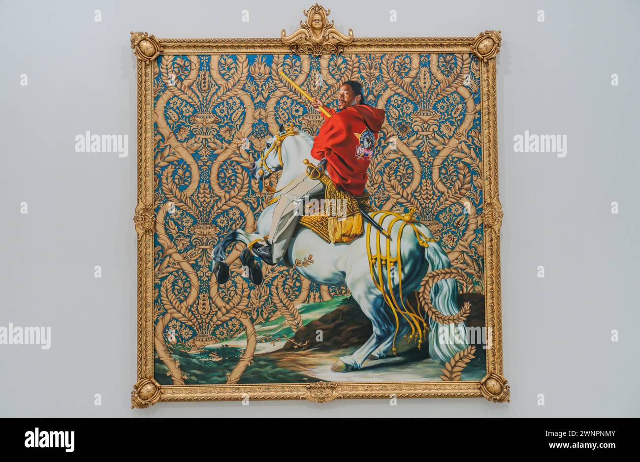 Paintings by artist Kehinde Wiley in Rubell museum of contemporary arts ...