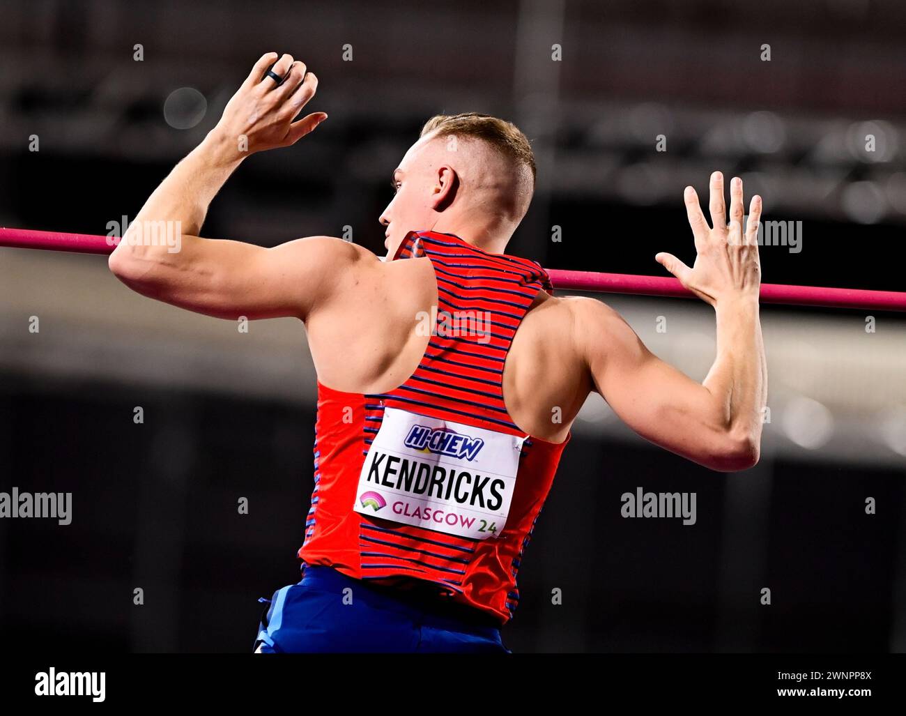 Glasgow Scotland :3–3-2024: Sam KENDRICKS of USA competes in the Pole ...