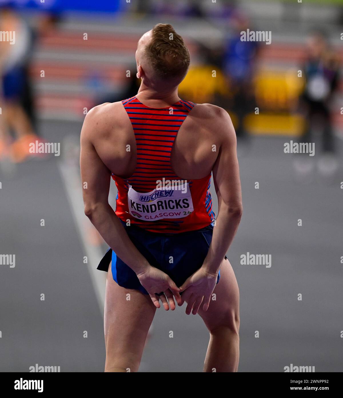 Glasgow Scotland :3–3-2024: Sam KENDRICKS of USA competes in the Pole ...