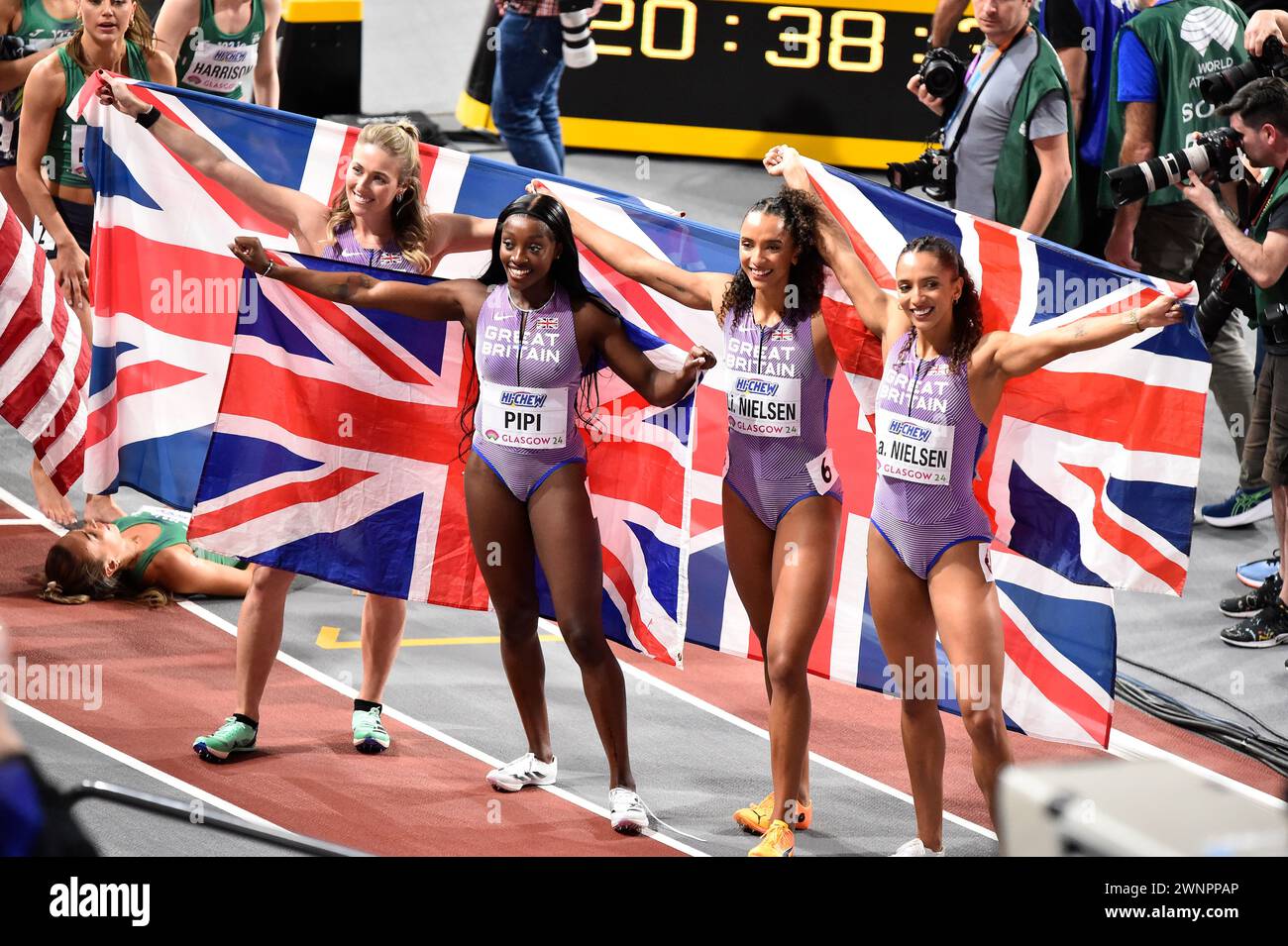 Glasgow Scotland :3–3-2024: Laviai NIELSEN ,Lina NIELSEN , Ama PIPI and ...