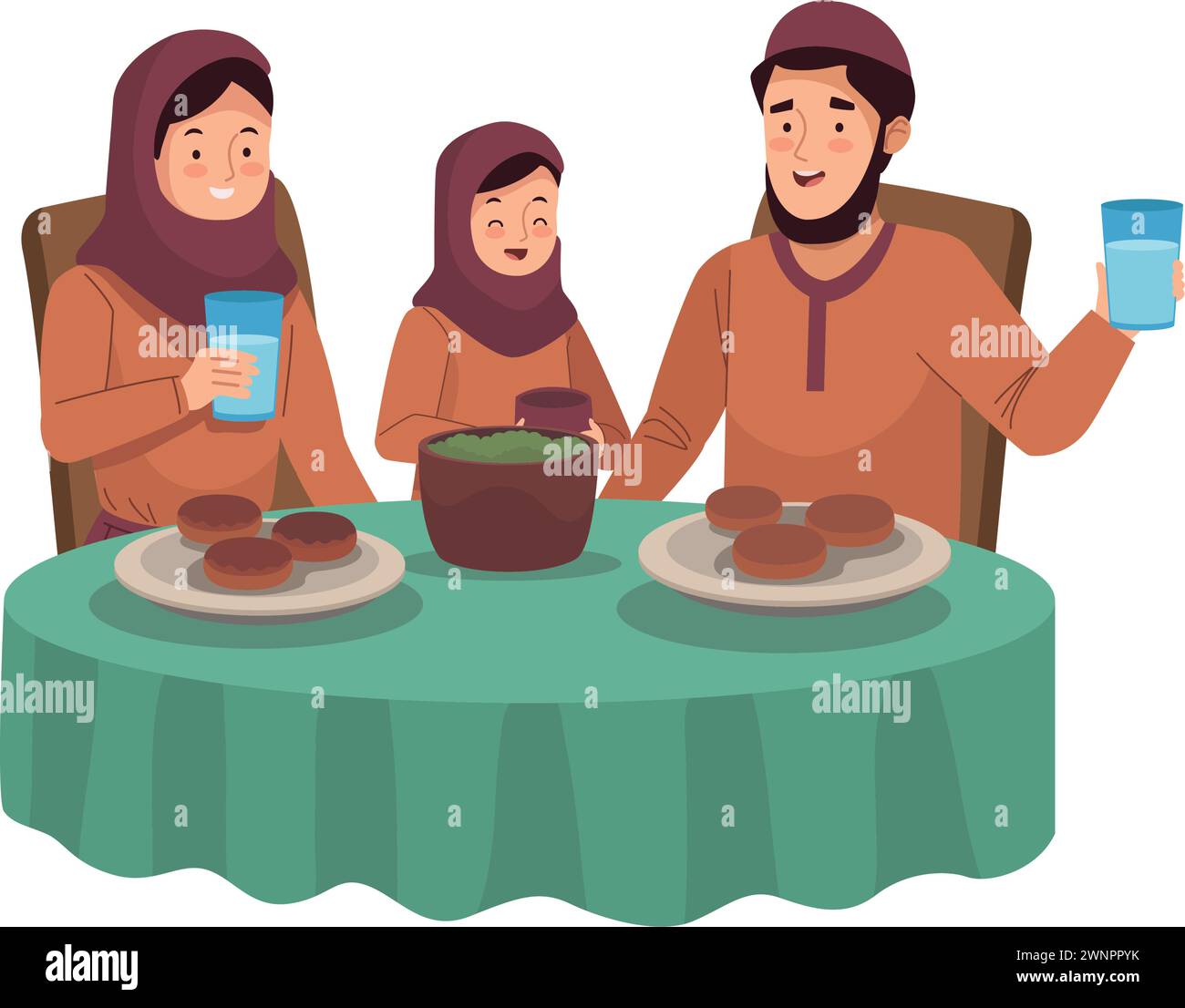 Arabic meal family Stock Vector Images - Alamy