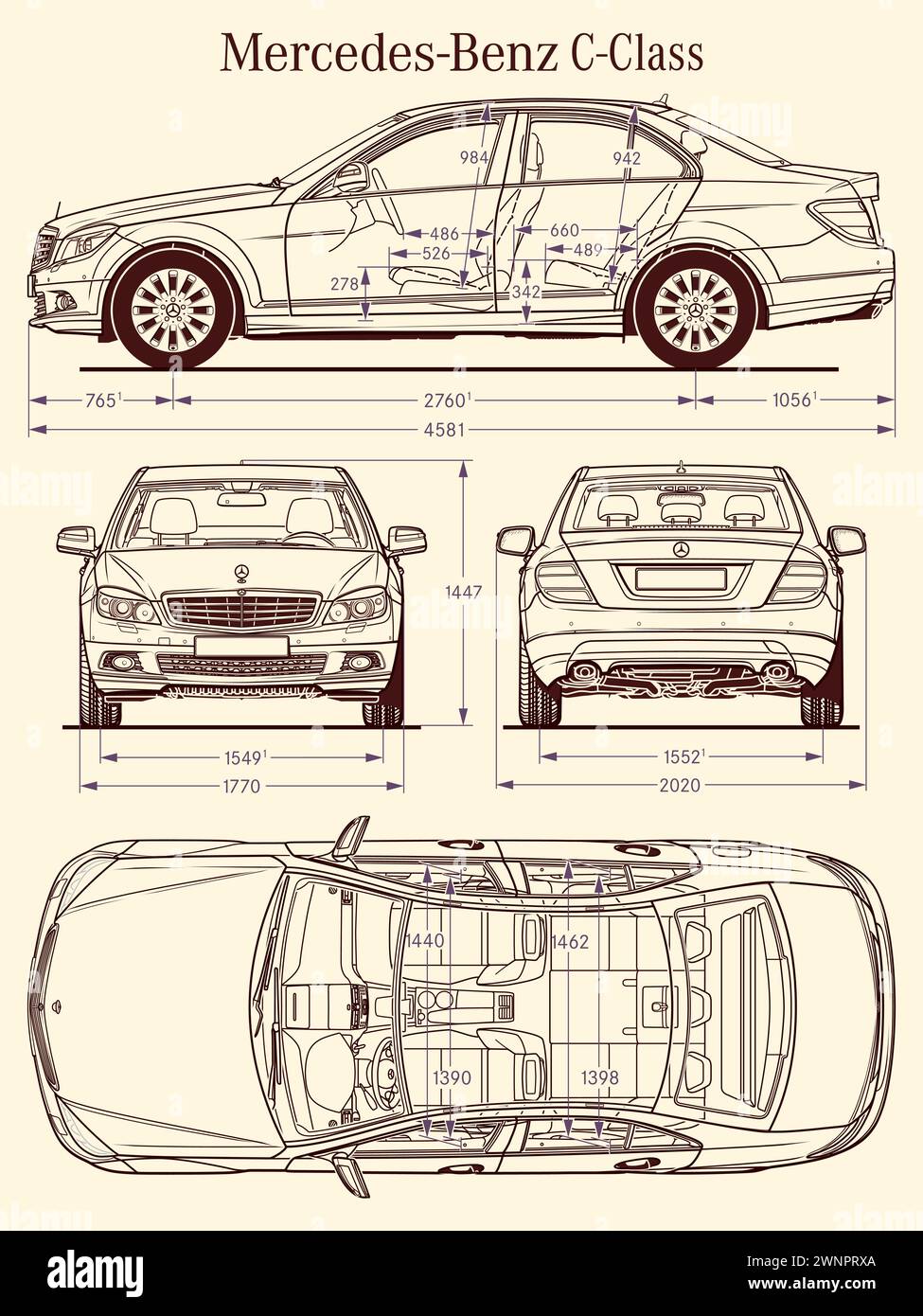 Mercedes c class Stock Vector Images - Alamy