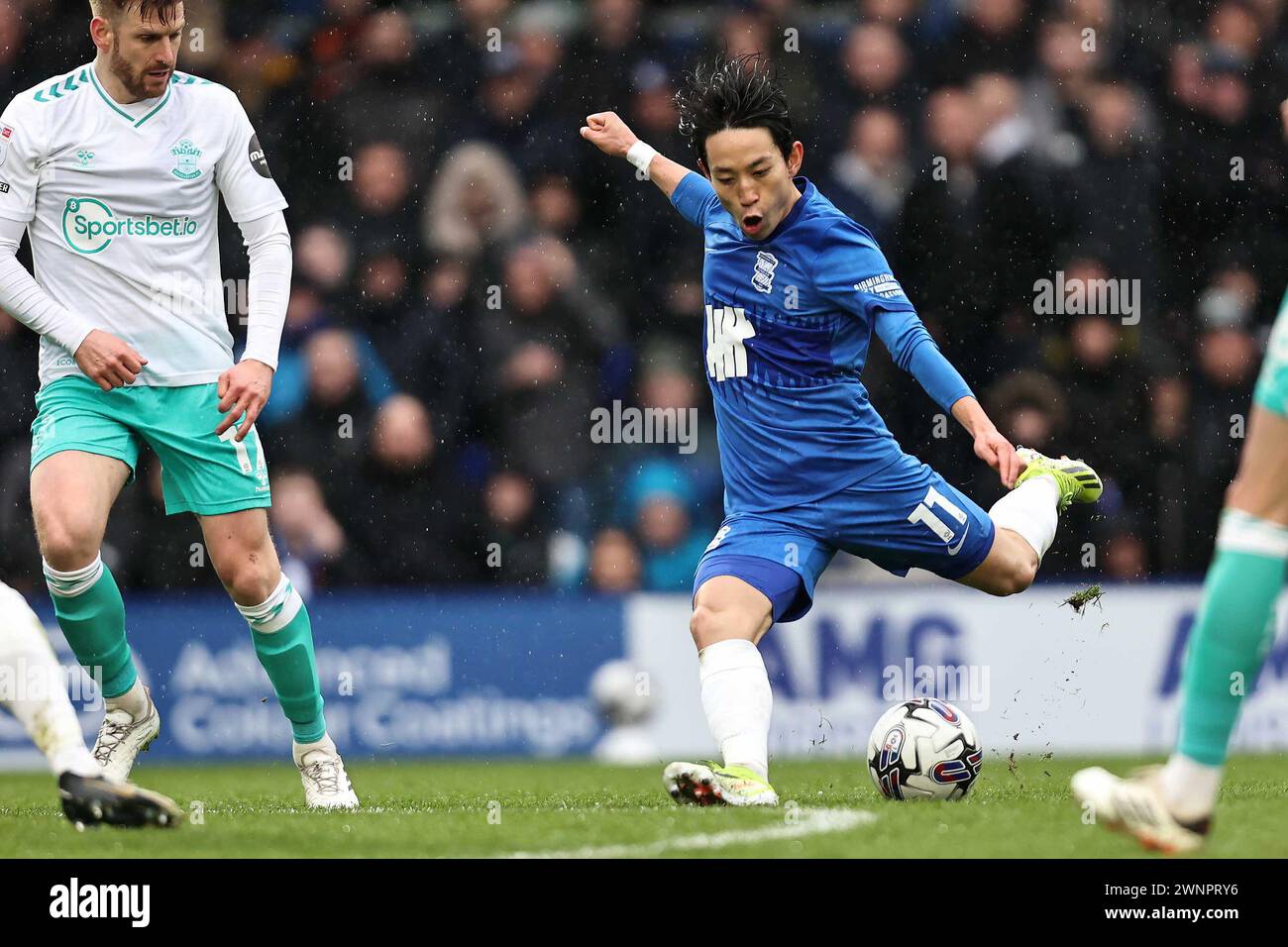 Birmingham City's Koji Miyoshi in action during the EFL Sky Bet ...