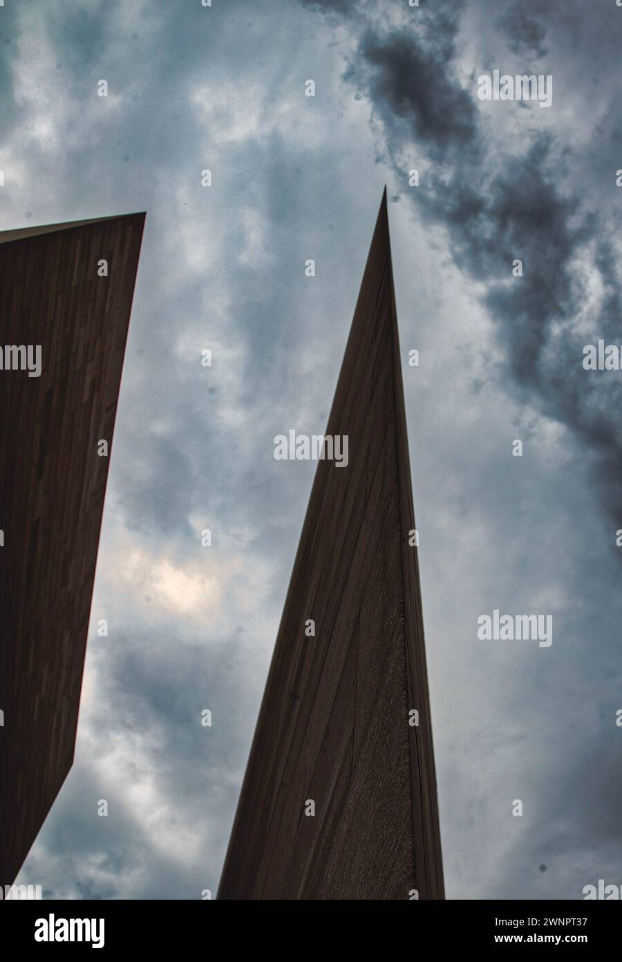 Angled corners of modern buildings reach into the sky Stock Photo - Alamy
