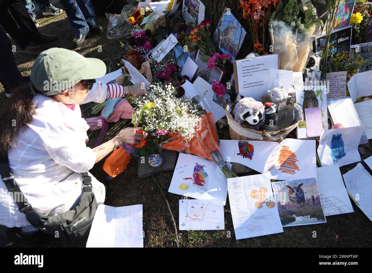 New York, New York, USA. 3rd Mar, 2024. A mourner seen at the ...