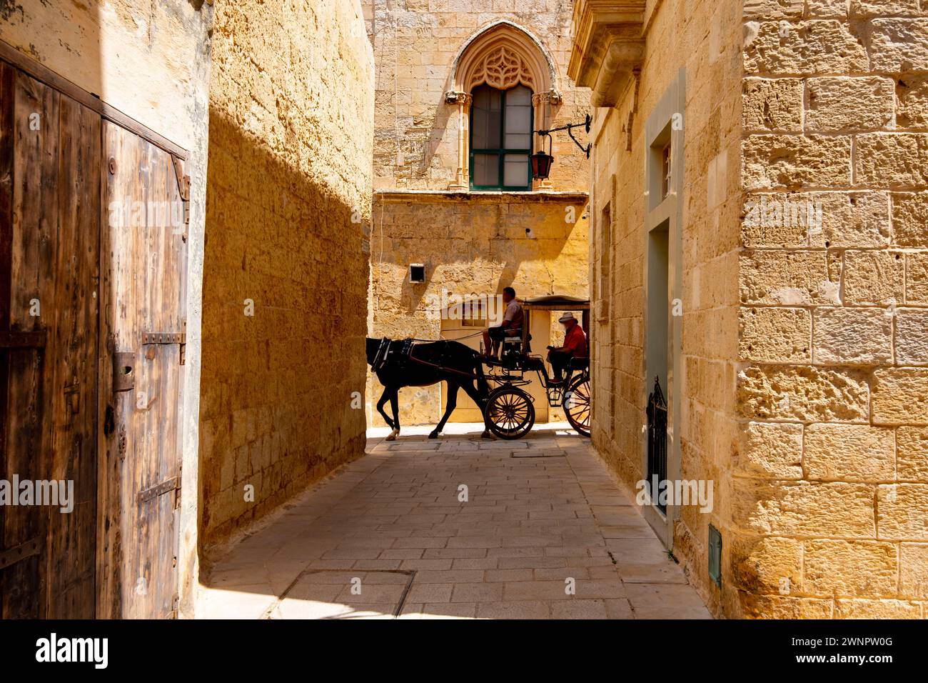Pedestrian Alley in Mdina Old City - Malta Stock Photo - Alamy