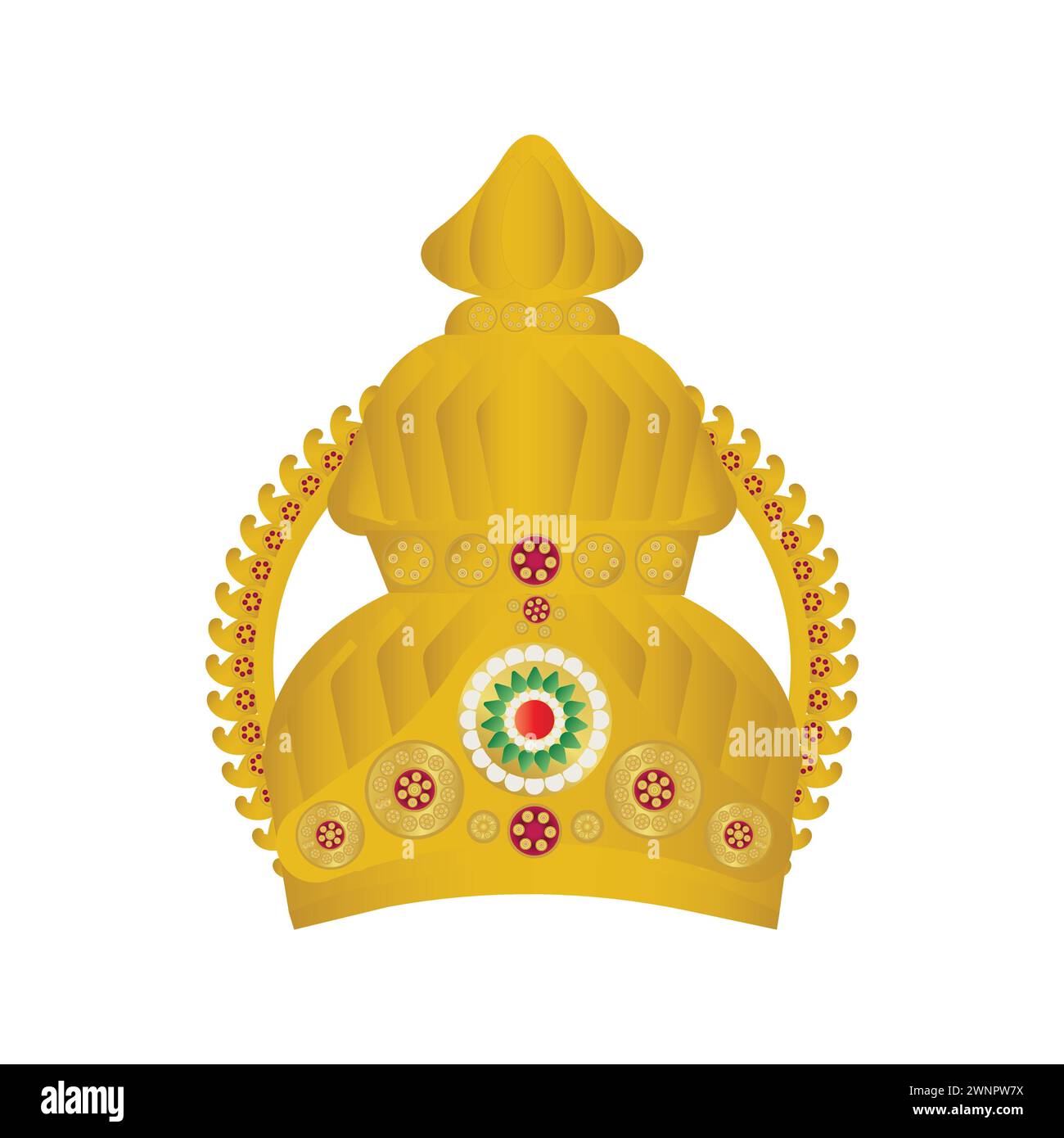 golden crown isolated on white background Stock Vector Image & Art - Alamy