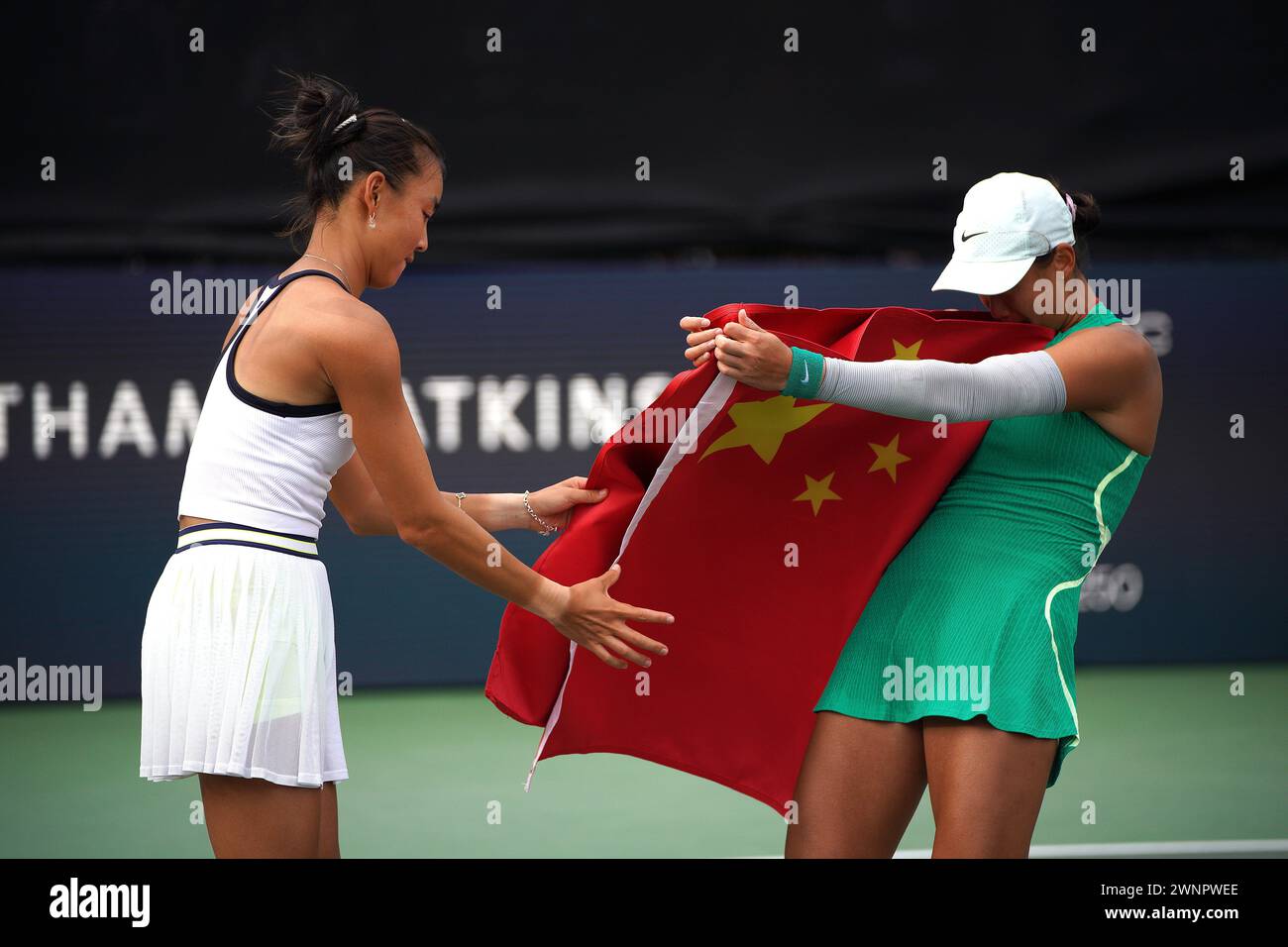Austin, Texas, SPO. 3rd Mar, 2024. Yup Yuan (China), left, wins her ...