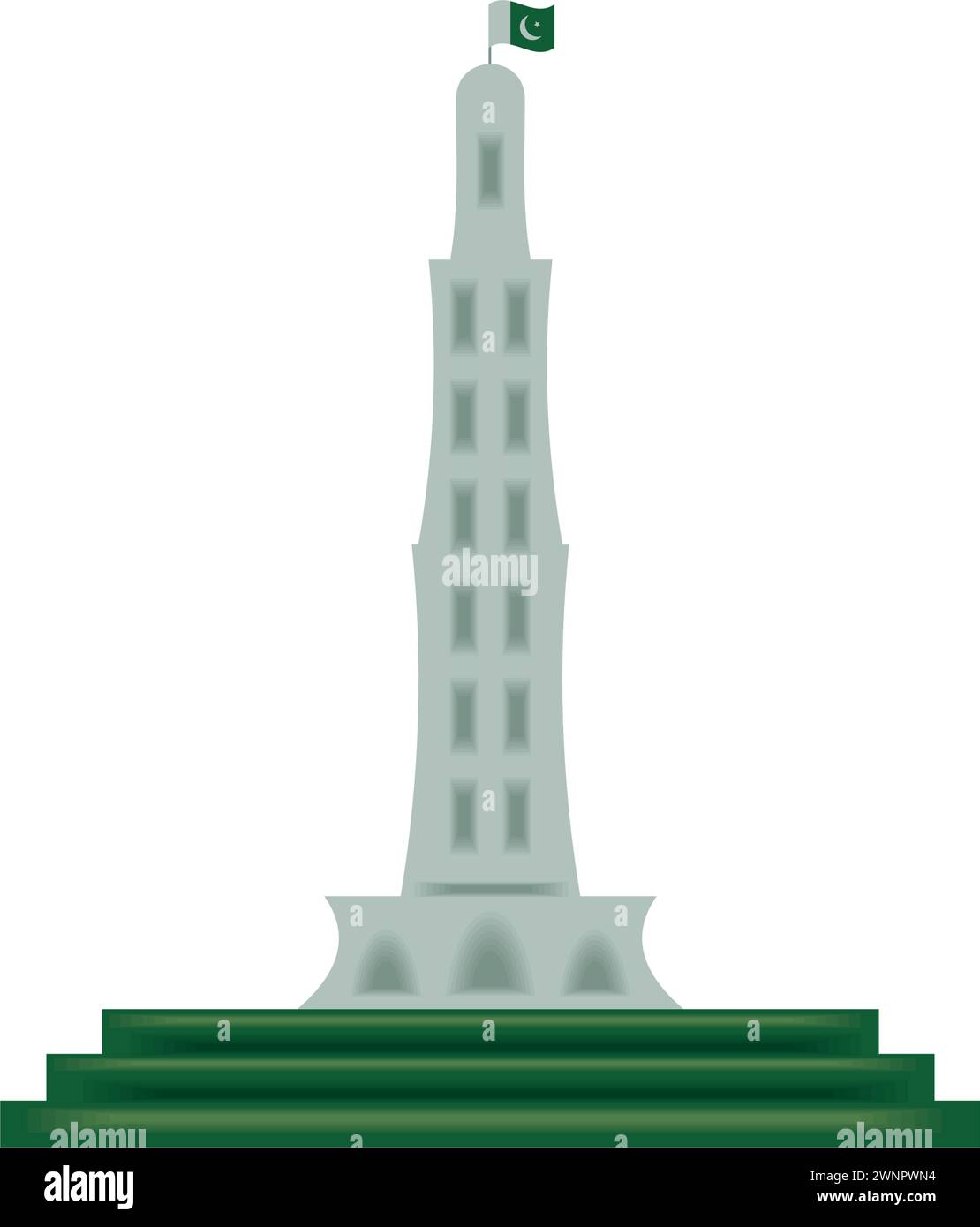 Minar e pakistan illustration Cut Out Stock Images & Pictures - Alamy