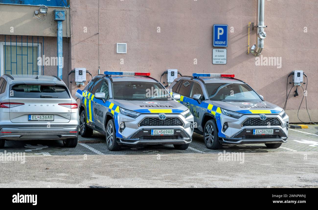 Nitra, Slovakia - February, 24, 2024 : Toyota police electric cars ...