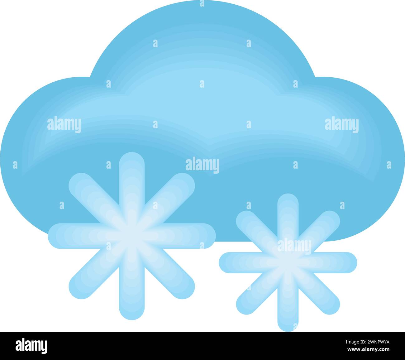 Winter snowfall on clouds Stock Vector Images - Alamy