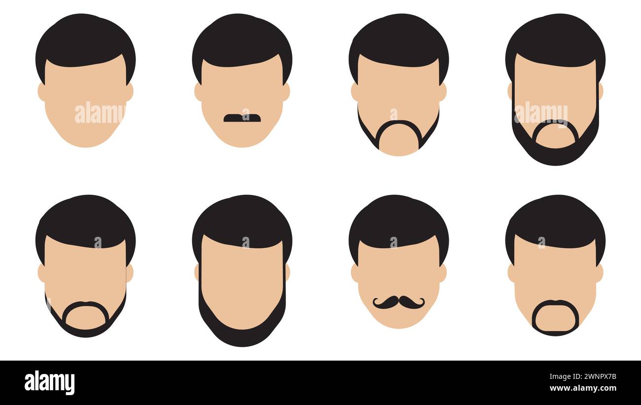 Mens haircut vector vectors Cut Out Stock Images & Pictures - Alamy