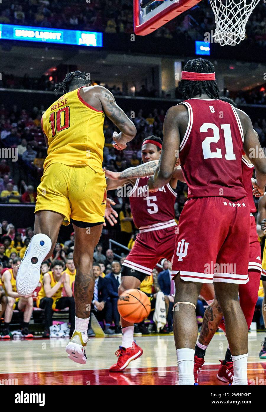 COLLEGE PARK, MD - March 3: Maryland Terrapins forward Julian Reese (10 ...