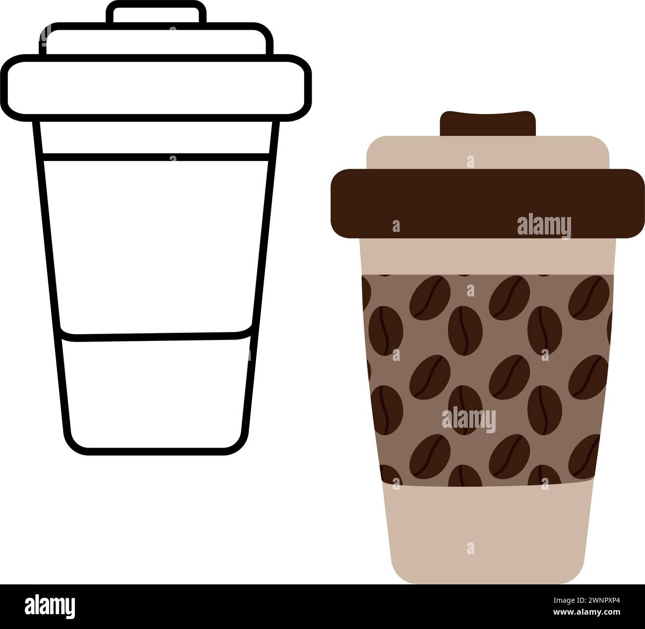 2 tea cups Stock Vector Images - Alamy