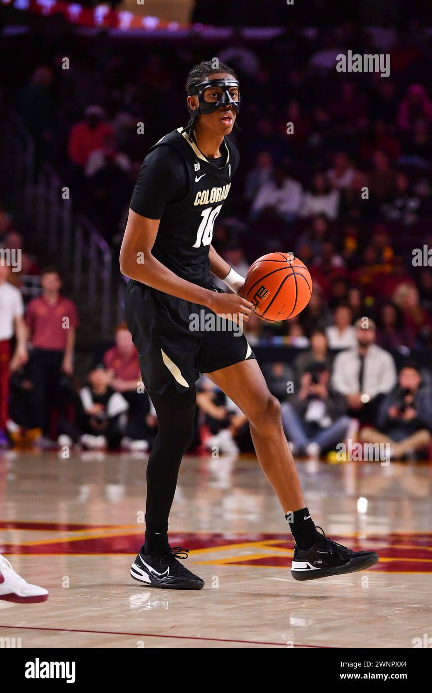 LOS ANGELES, CA - FEBRUARY 17: Colorado Buffaloes forward Cody Williams ...